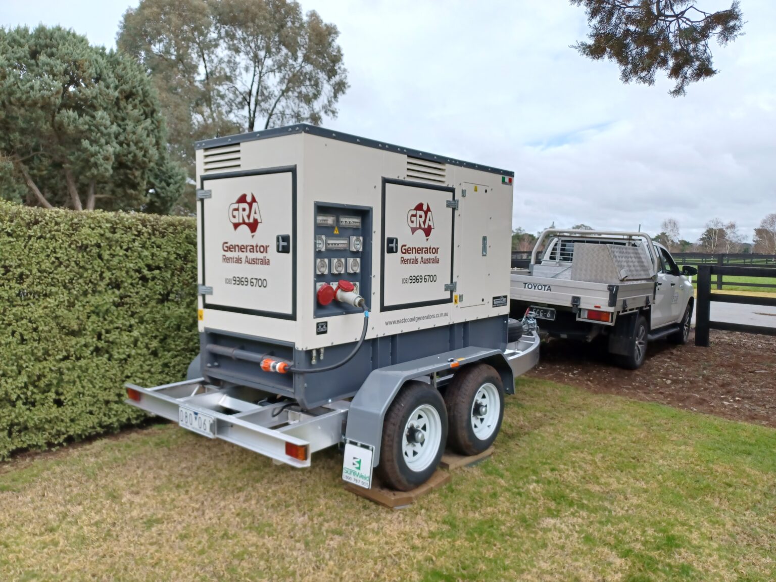 Trailer Mounted Generator Hire - East Coast Generators